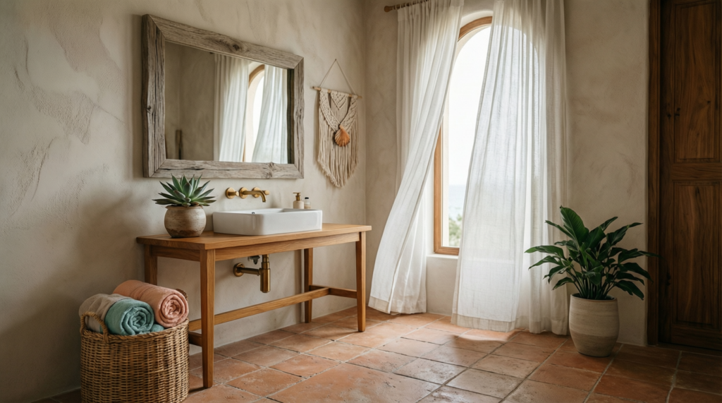 Coastal Boho Bathroom Ideas for Small Spaces